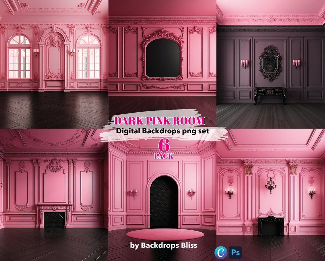 Pink Digital Backdrop Hot Pink Wall Art Pink Maternity Backdrop Overlay ...