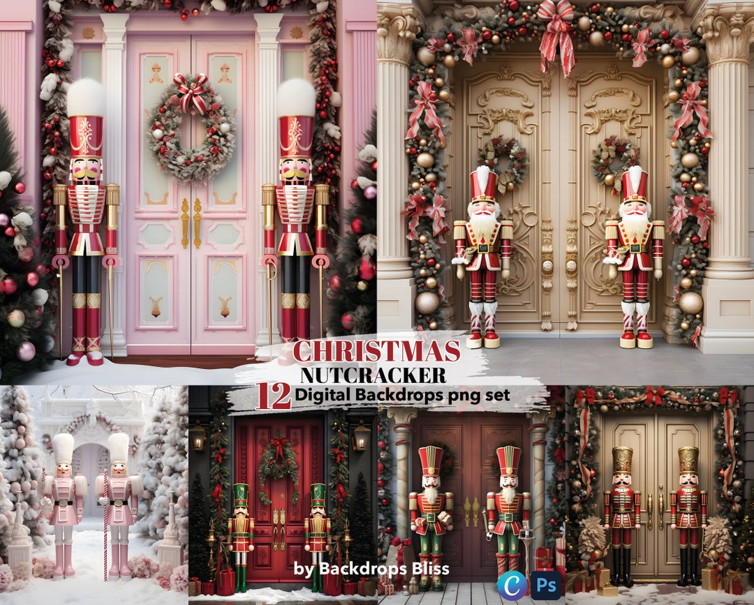 Christmas Nutcracker Digital Backdrop Christmas Bundle Backdrop ...