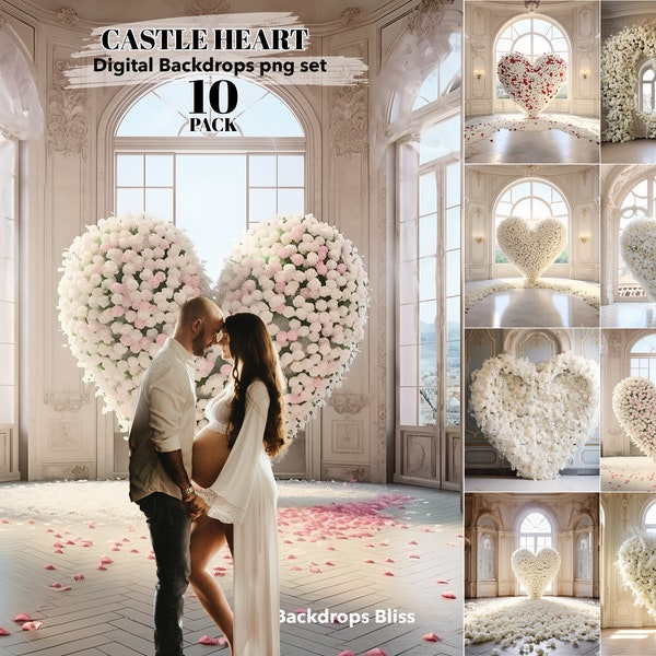 White Heart Backdrop - Etsy