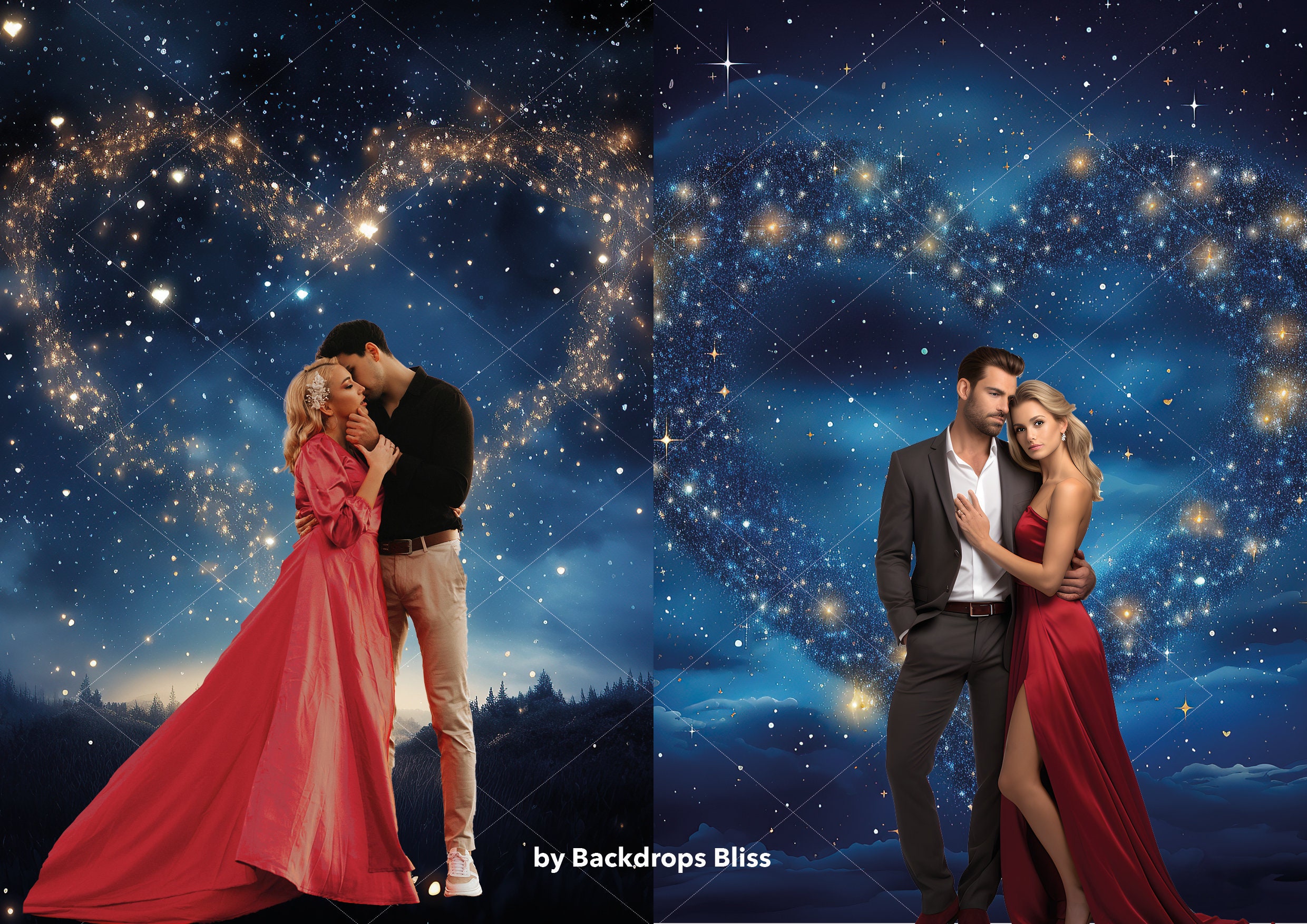 Starry Night Backdrop Sky Above Clouds Digital Backdrop Sky Overlay Sky ...