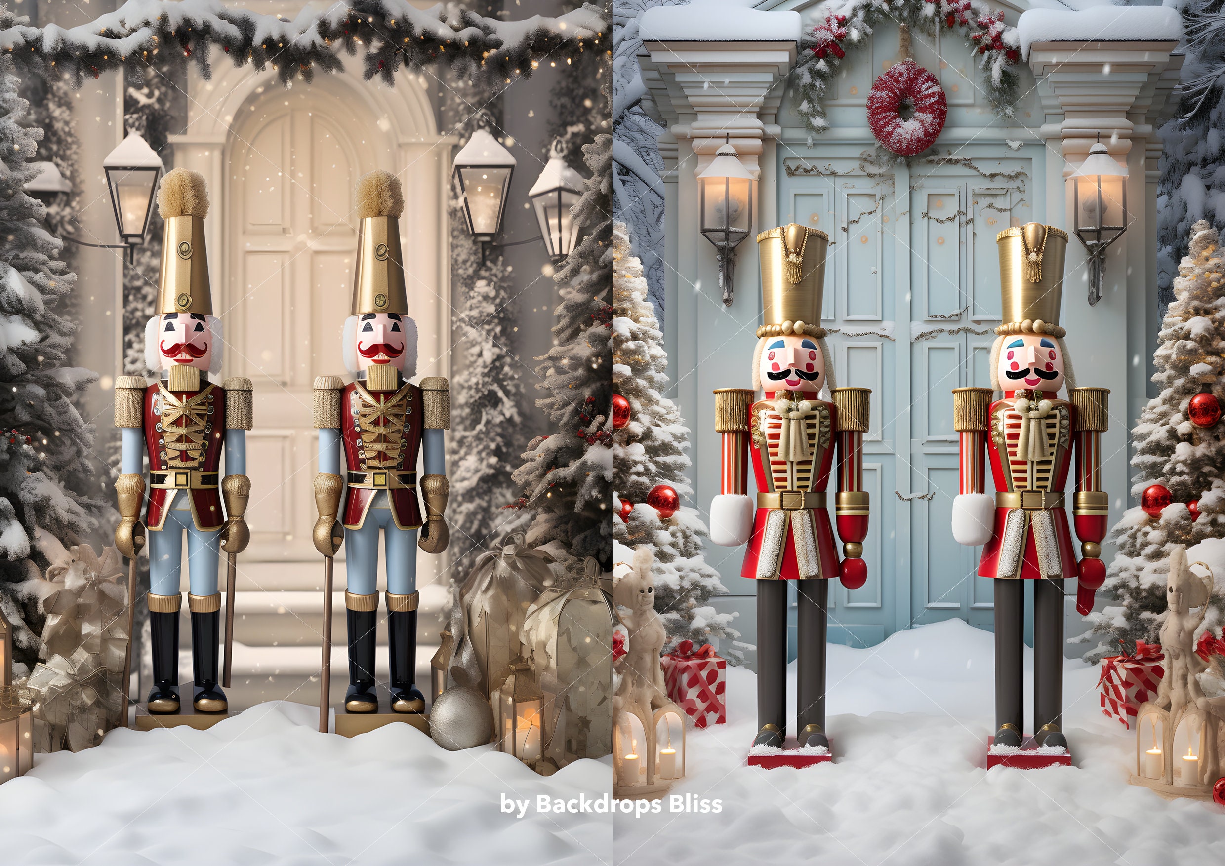 Christmas Nutcracker Digital Backdrop Christmas Bundle Backdrop Christmas Backdrop Christmas ...