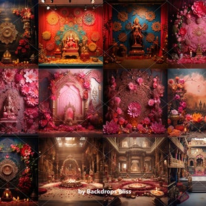Pooja Backdrop Indian Backdrop Puja Backdrop Indian Wall Decor Mehndi ...