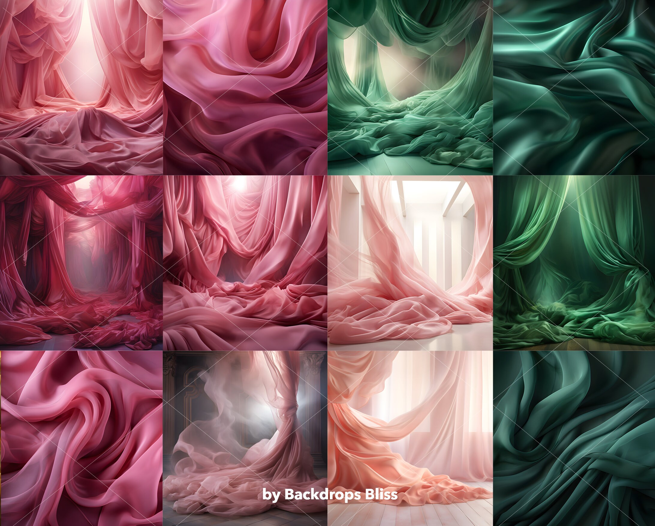 Color Silk Digital Backdrop Multi-colored Flowing Fabric Backdrop ...