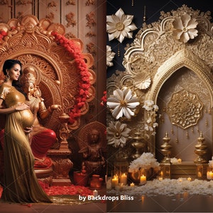 Pooja Backdrop Indian Backdrop Puja Backdrop Indian Wall Decor Mehndi ...