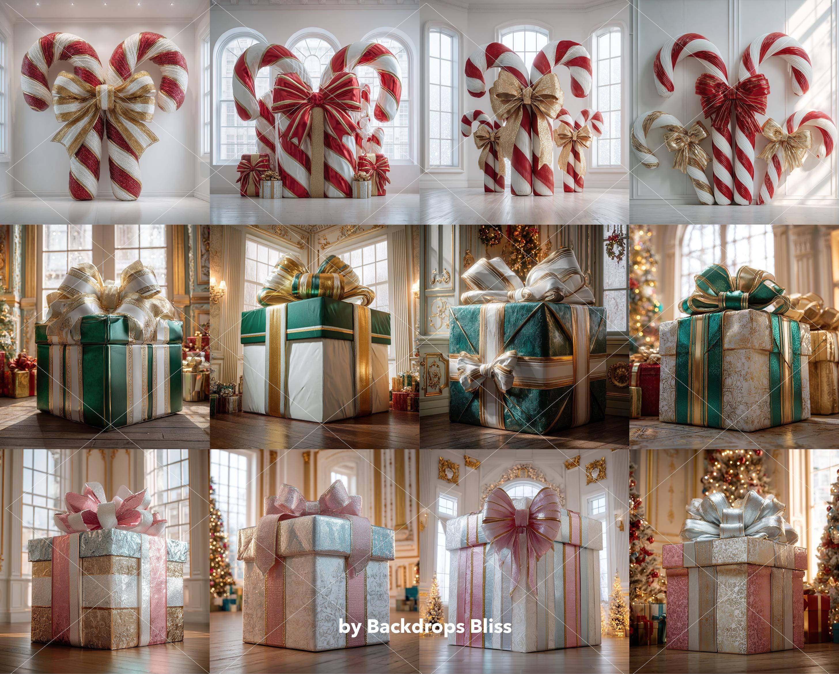 Christmas Present Box Digital Backdrop – Holiday Photography (PNG) - Etsy