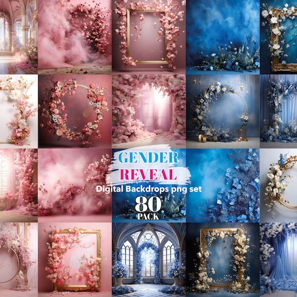 Gender Reveal Backdrop - Etsy