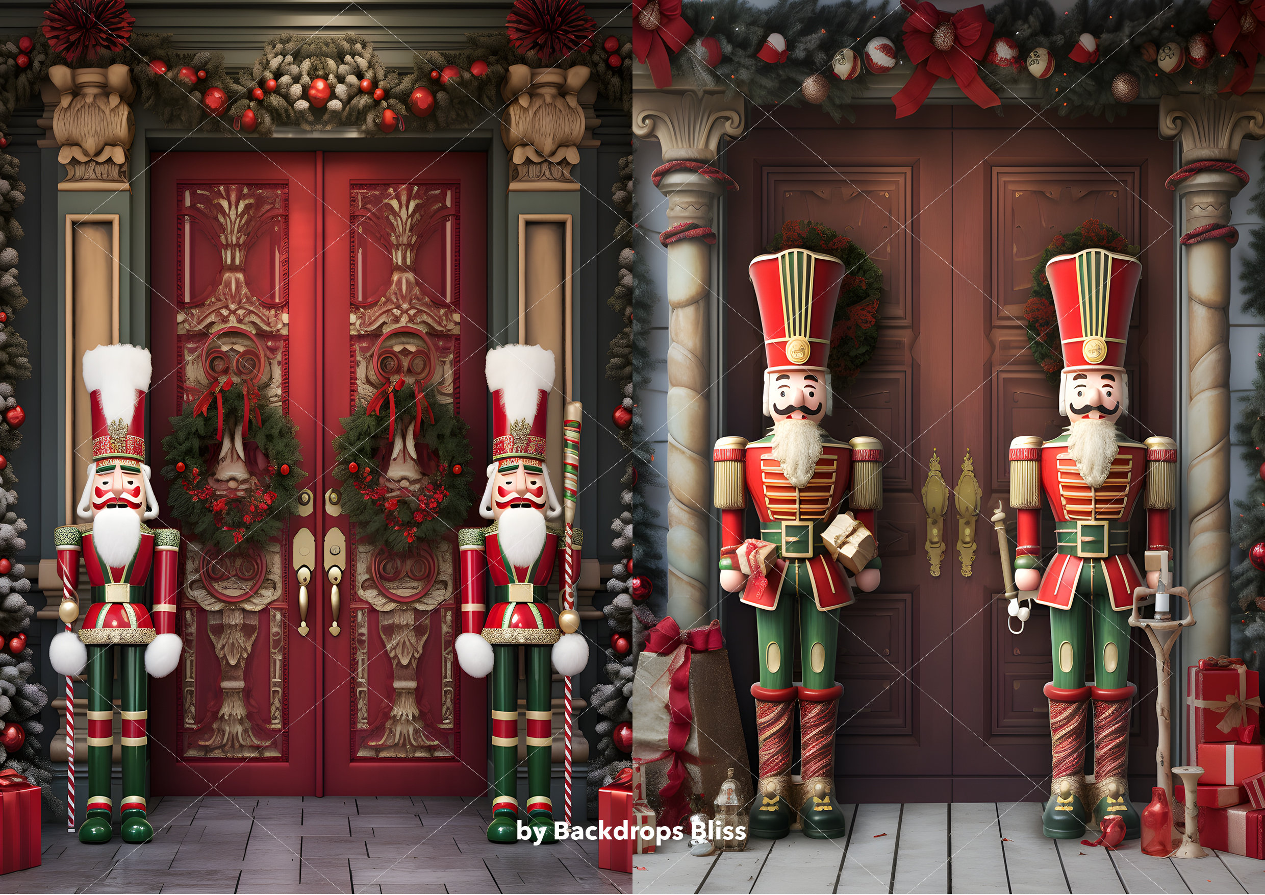 Christmas Nutcracker Digital Backdrop Christmas Bundle Backdrop ...