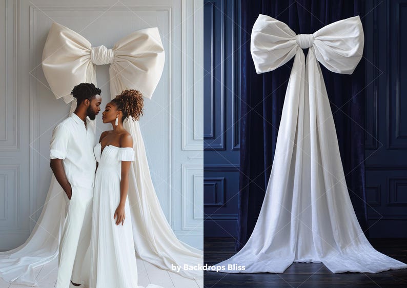 Digital Backdrop Png Giant Bow Backdrop Blue Bow Png Maternity Backdrop ...