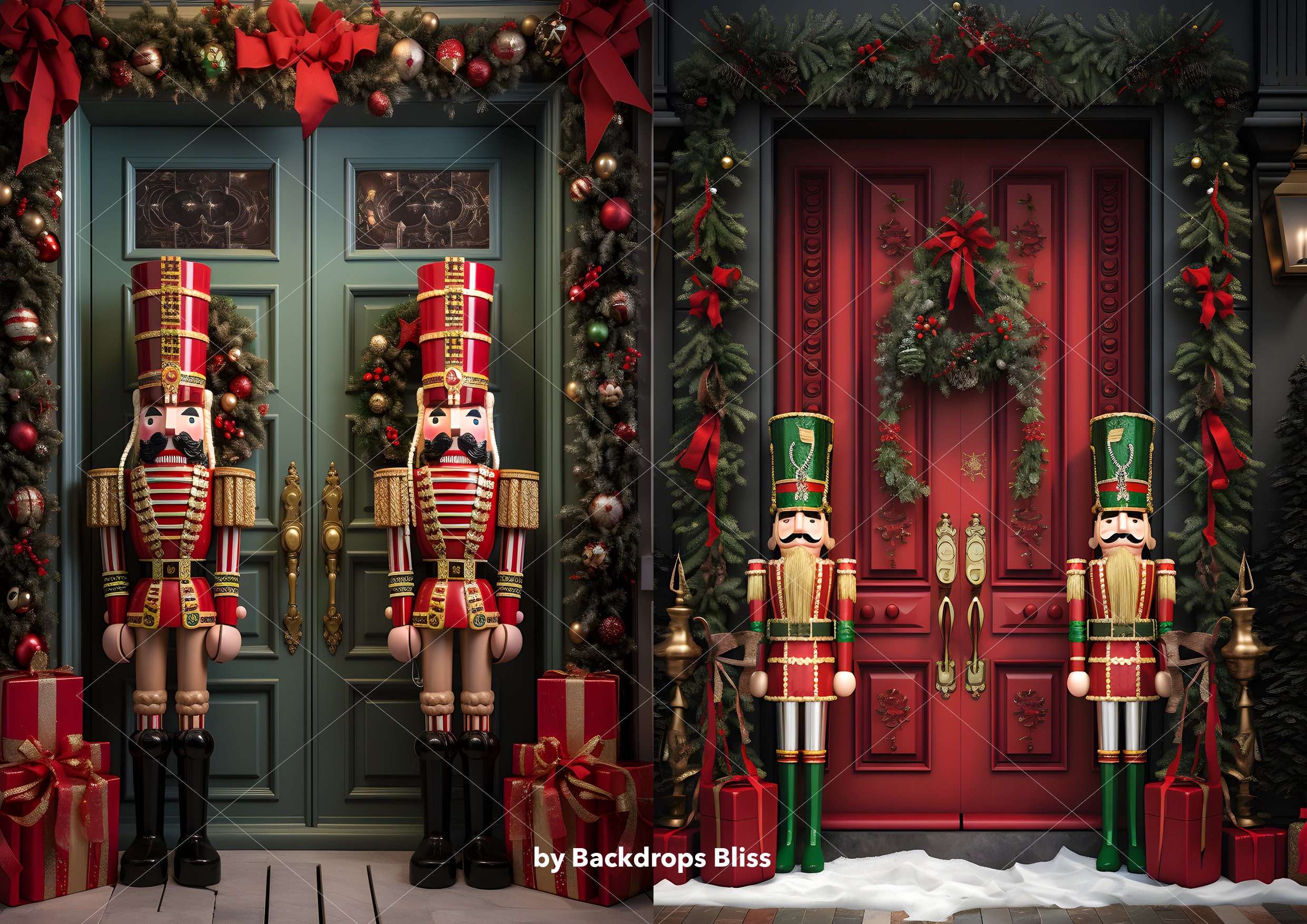 Christmas Nutcracker Digital Backdrop Christmas Bundle Backdrop ...