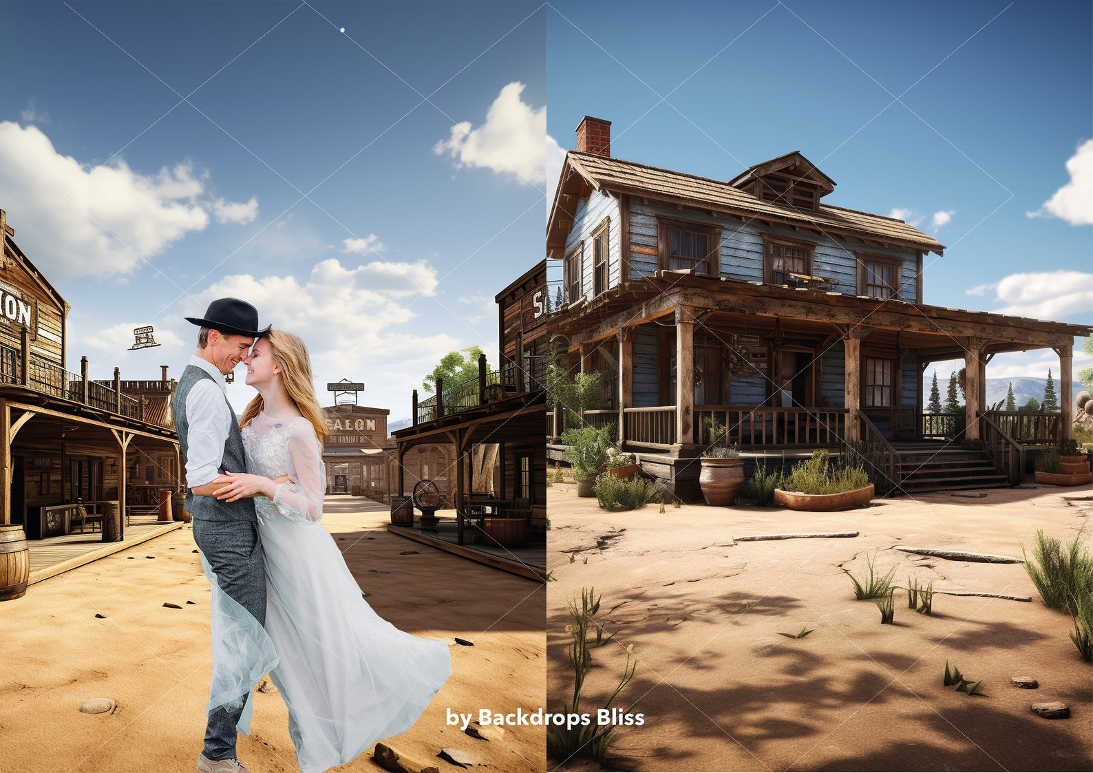 Digital Backdrop Western Saloon Backdrop Western Wedding Backdrop ...