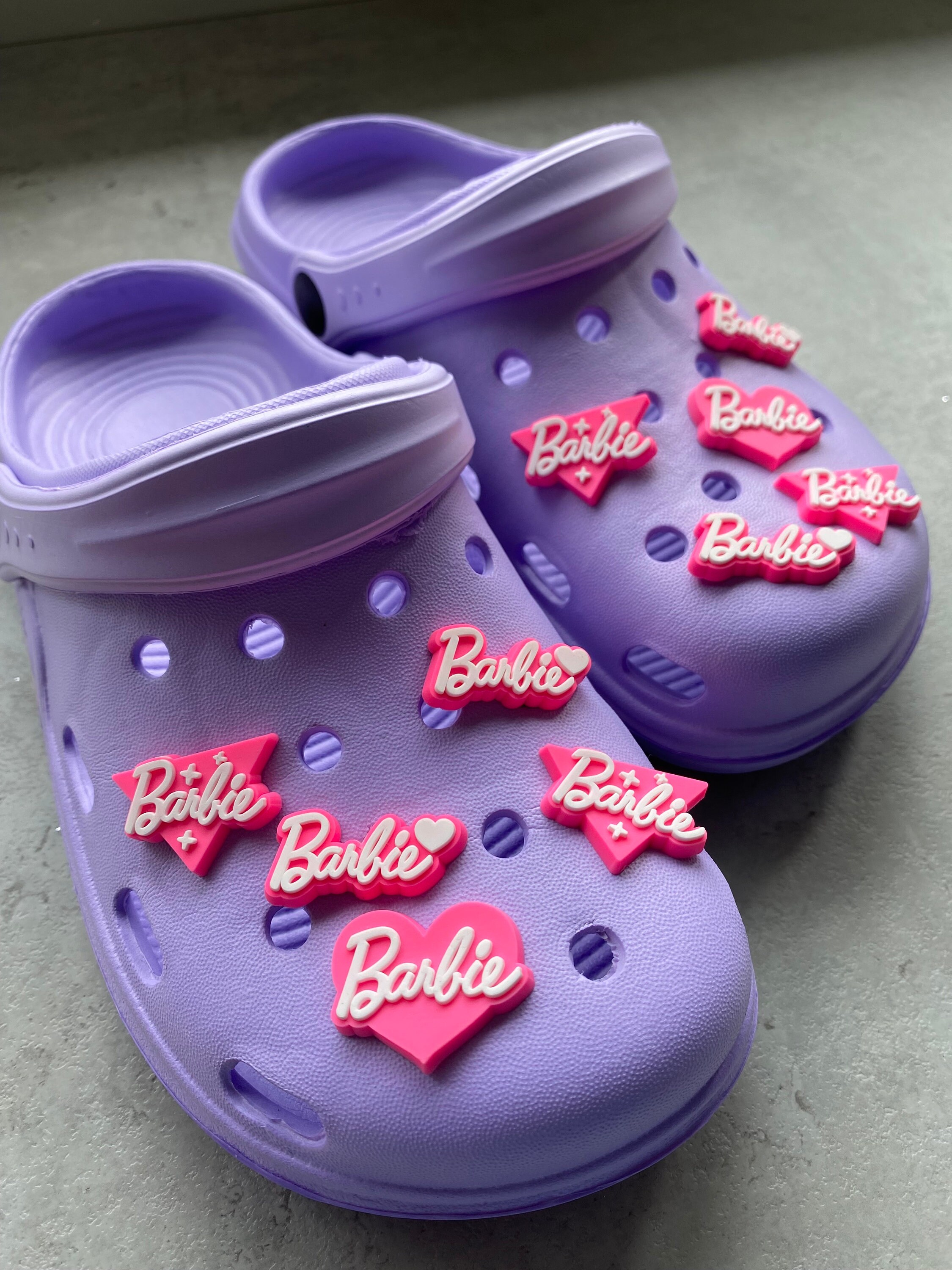 Barbie Inspired Pink Croc Charm Jibbitz Heart Diamond - Etsy