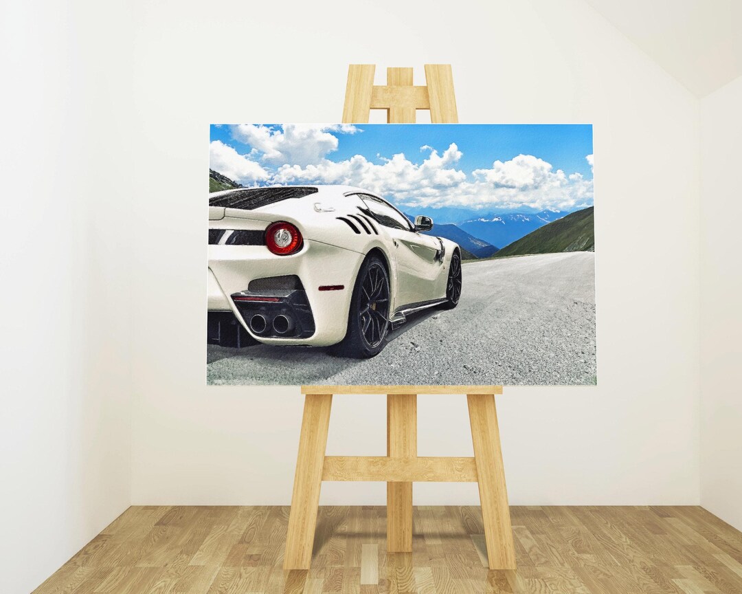Ferrari 812 Superfast, Oil Painting, Poster Illustration Print, Wall ...
