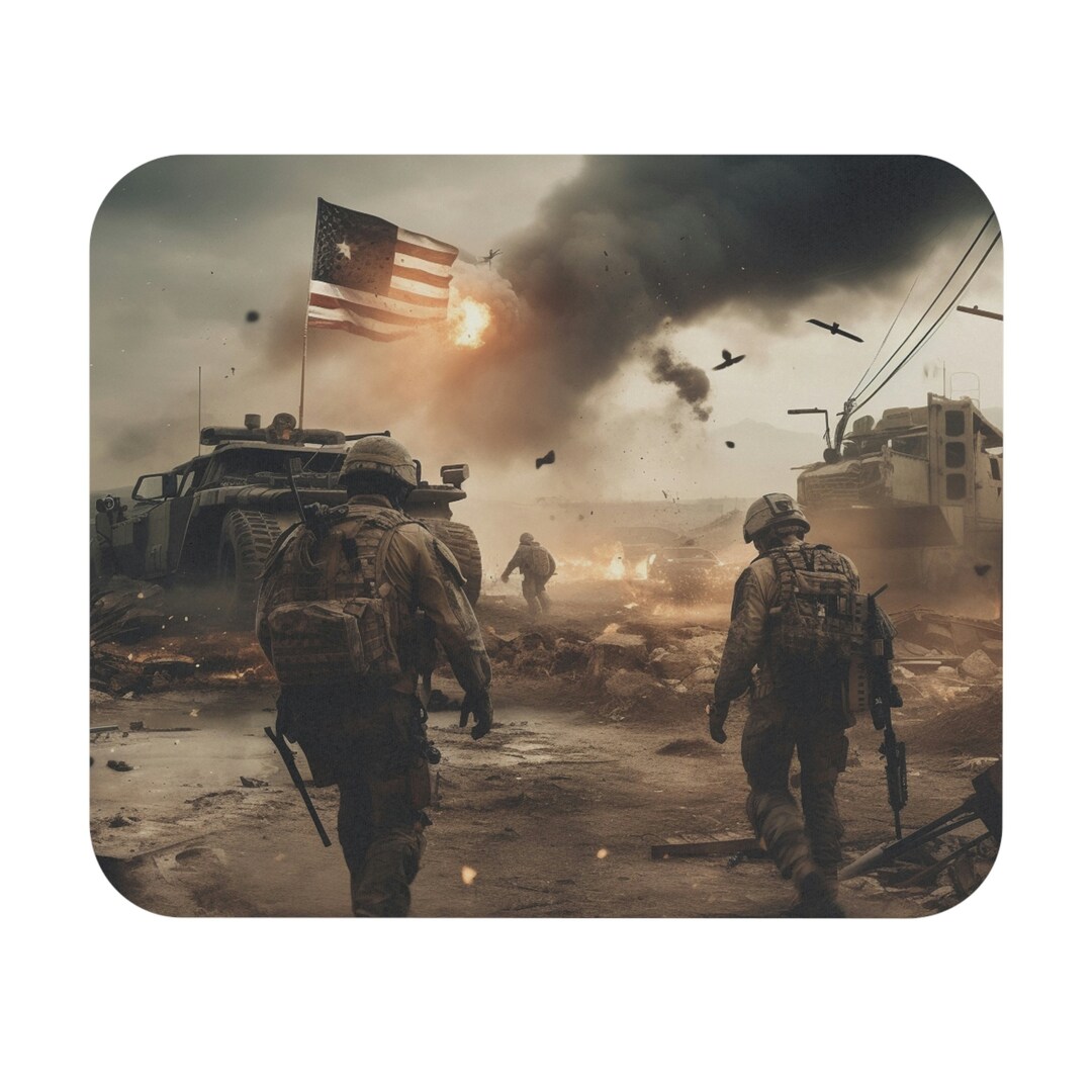 Modern Battlefield Design Mouse Pad, 9"x8" Rectangular, Epic Gaming ...
