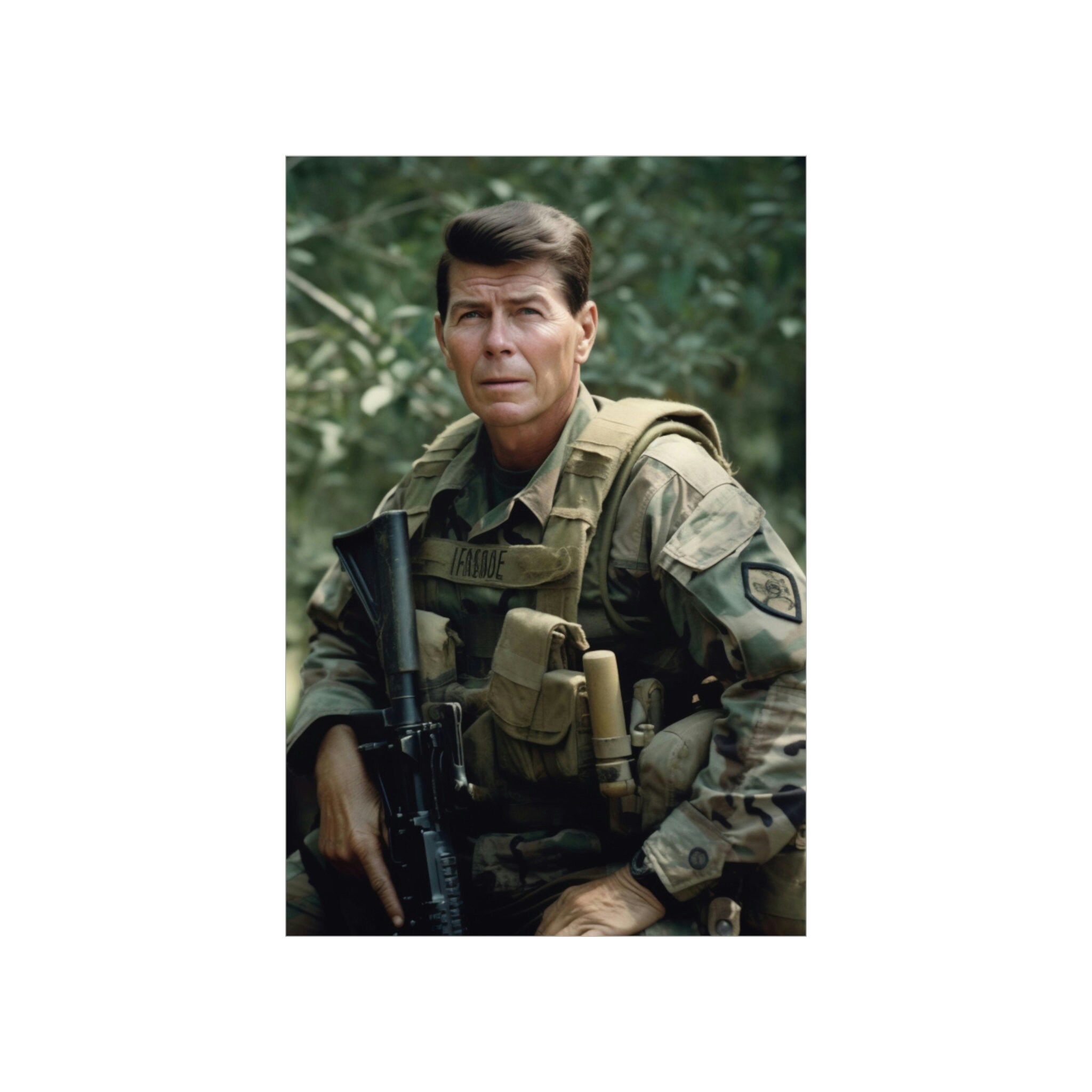 Ronald Reagan Poster Modern War, President, Patriotic, USA, Leader ...