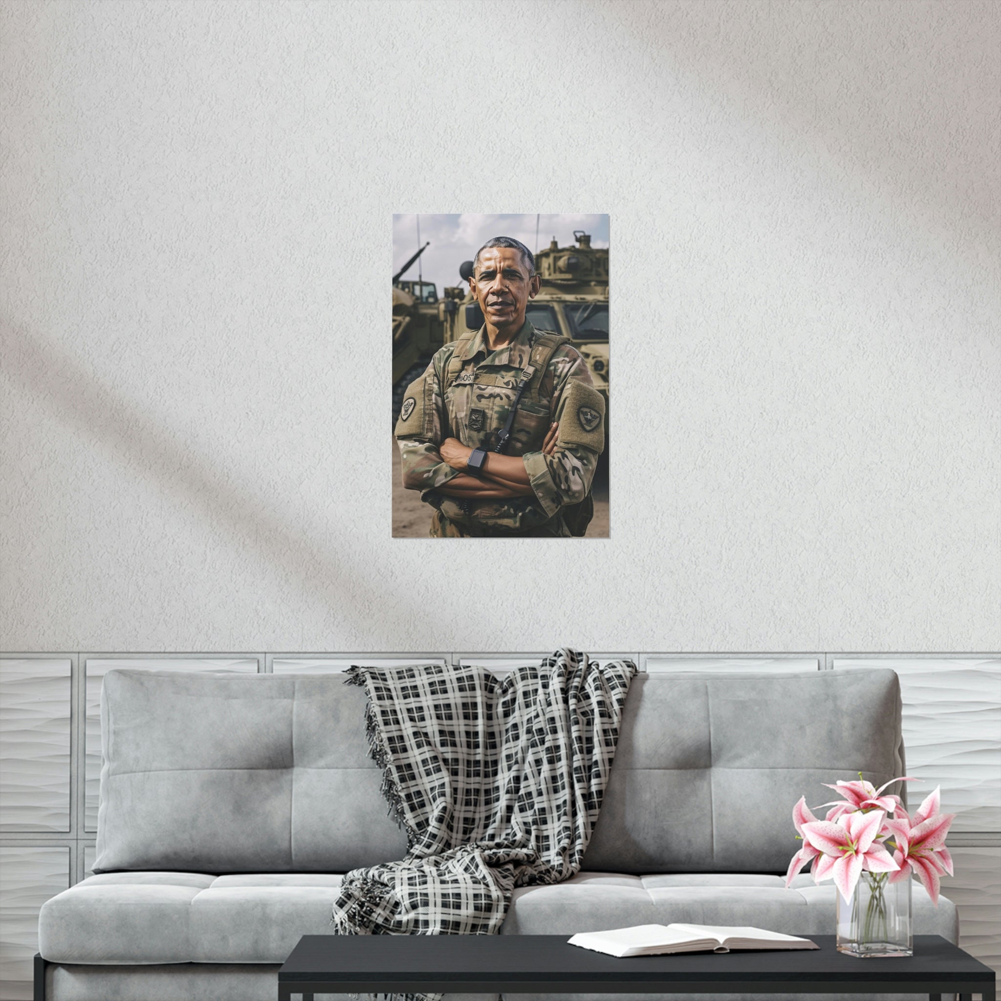 Barack Obama Digital Print Modern War, President, Patriotic, USA ...