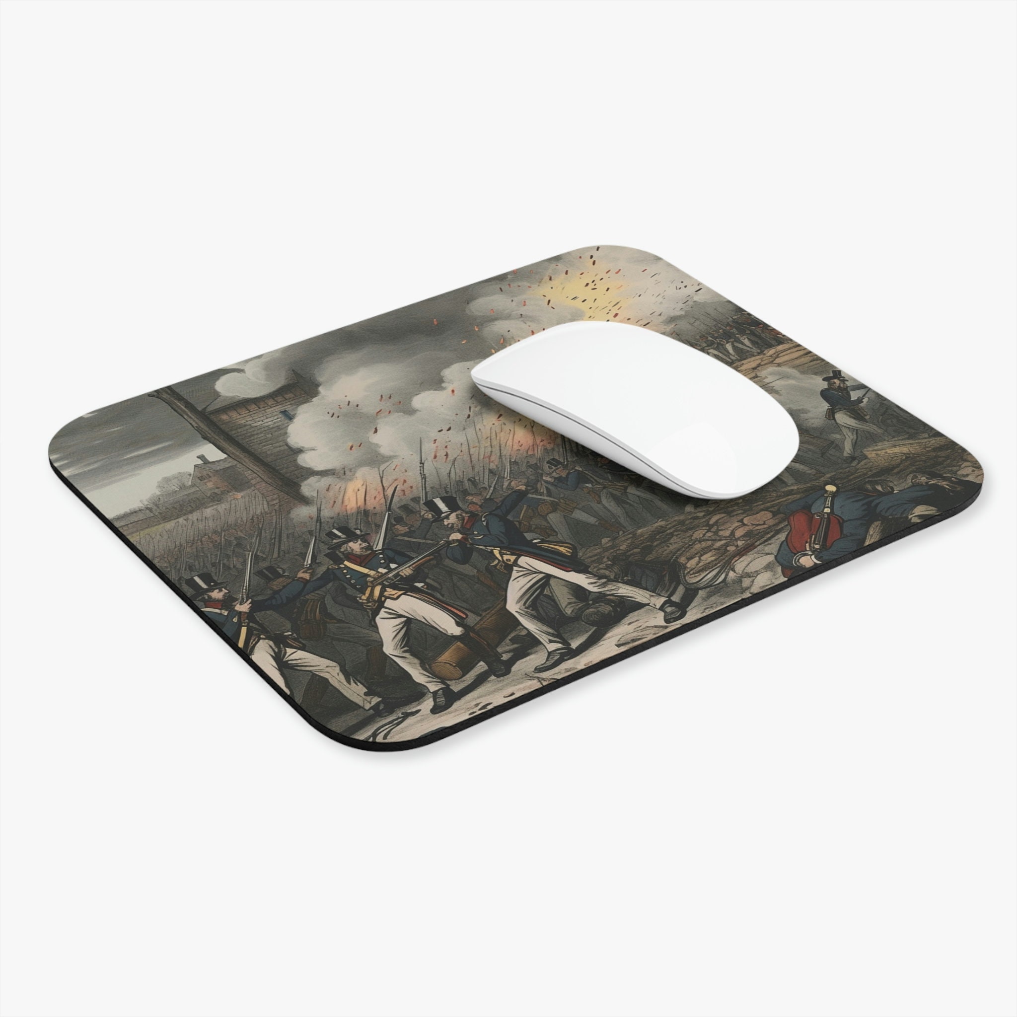 Revolutionary War Battlefield Design Mouse Pad, 9"x8" Rectangular, Epic ...
