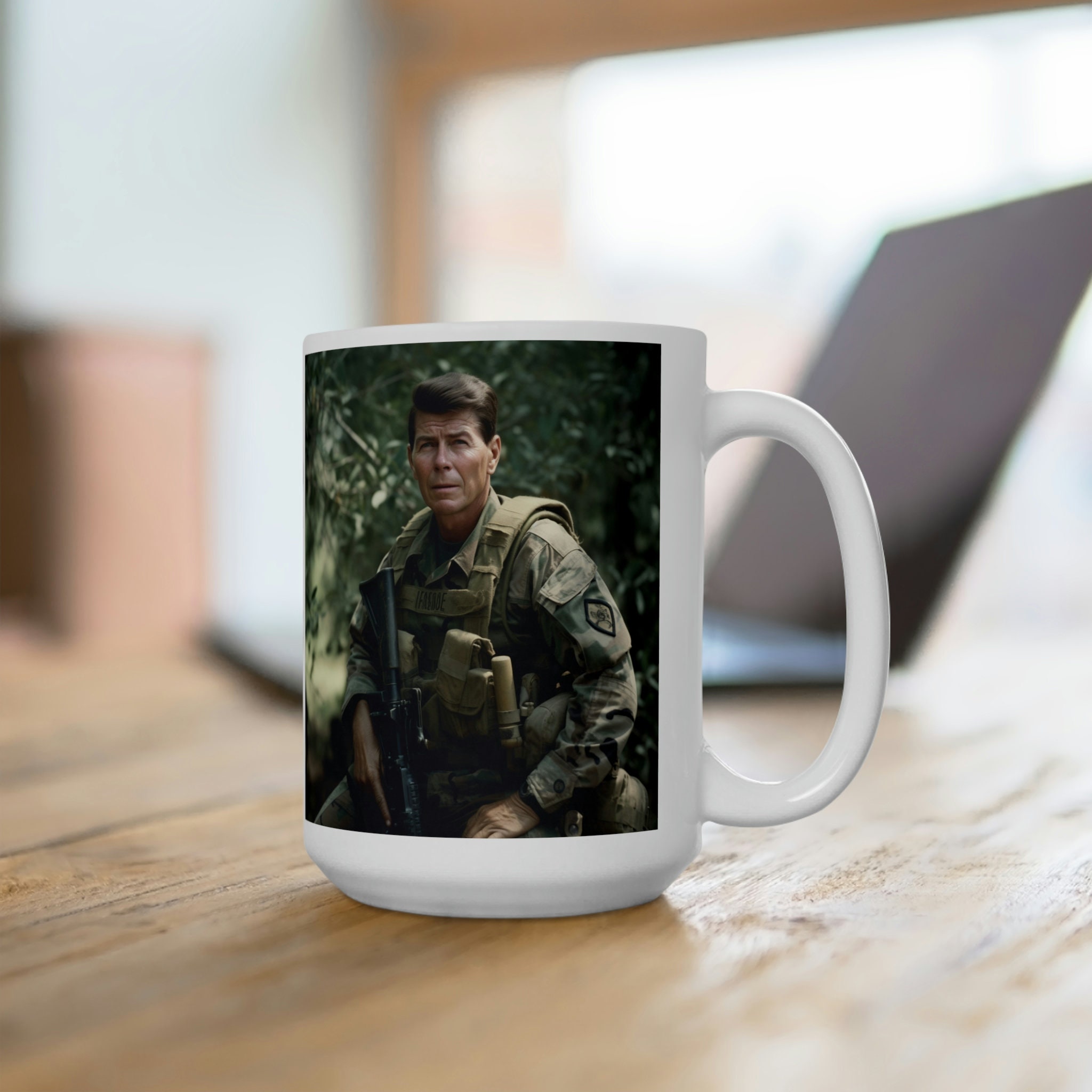 Ronald Reagan Digital Print Modern War, President, Patriotic, USA ...