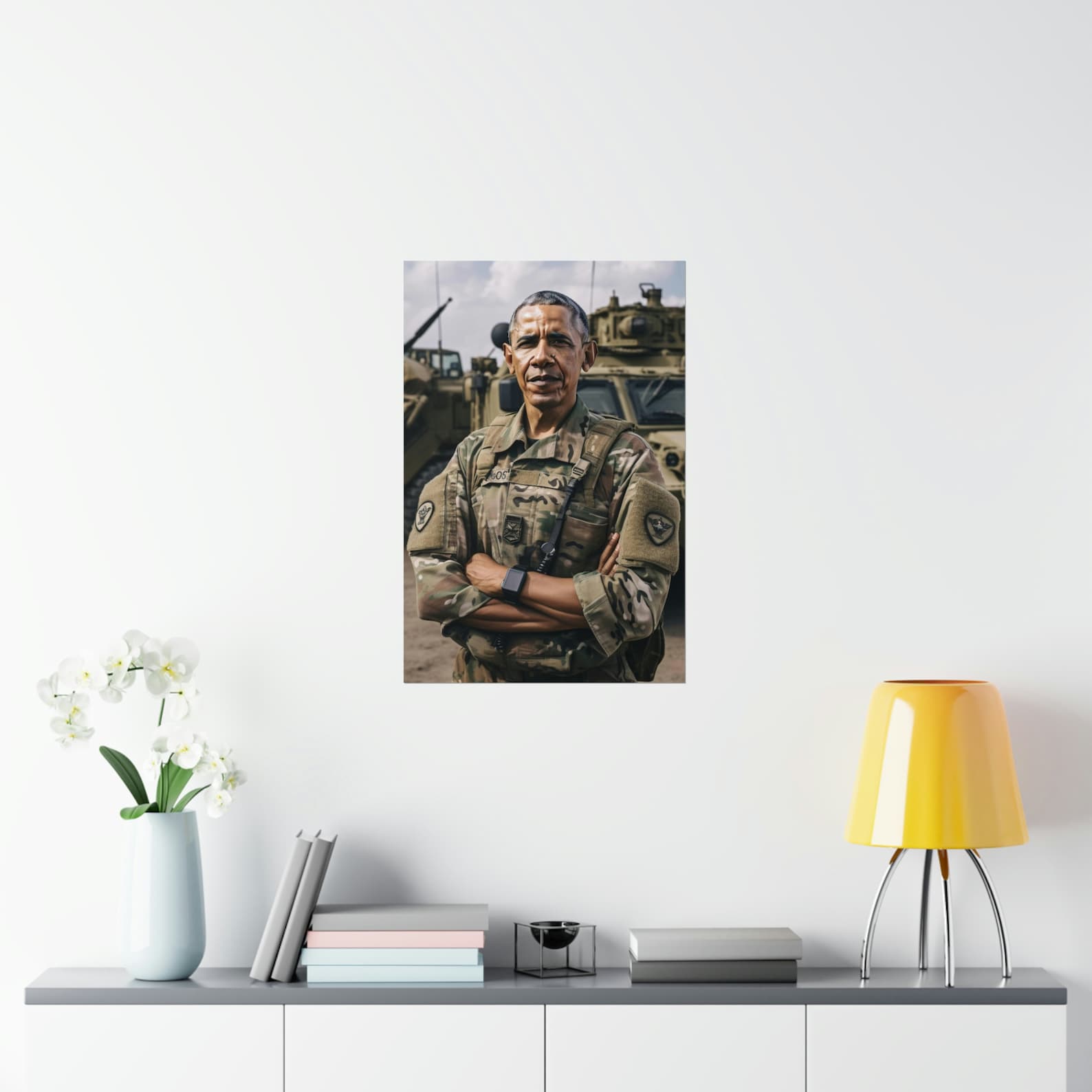 Barack Obama Digital Print Modern War, President, Patriotic, USA ...