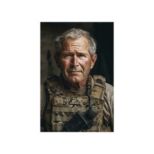 George W Bush Poster Modern War, President, Patriotic, USA, Leader ...