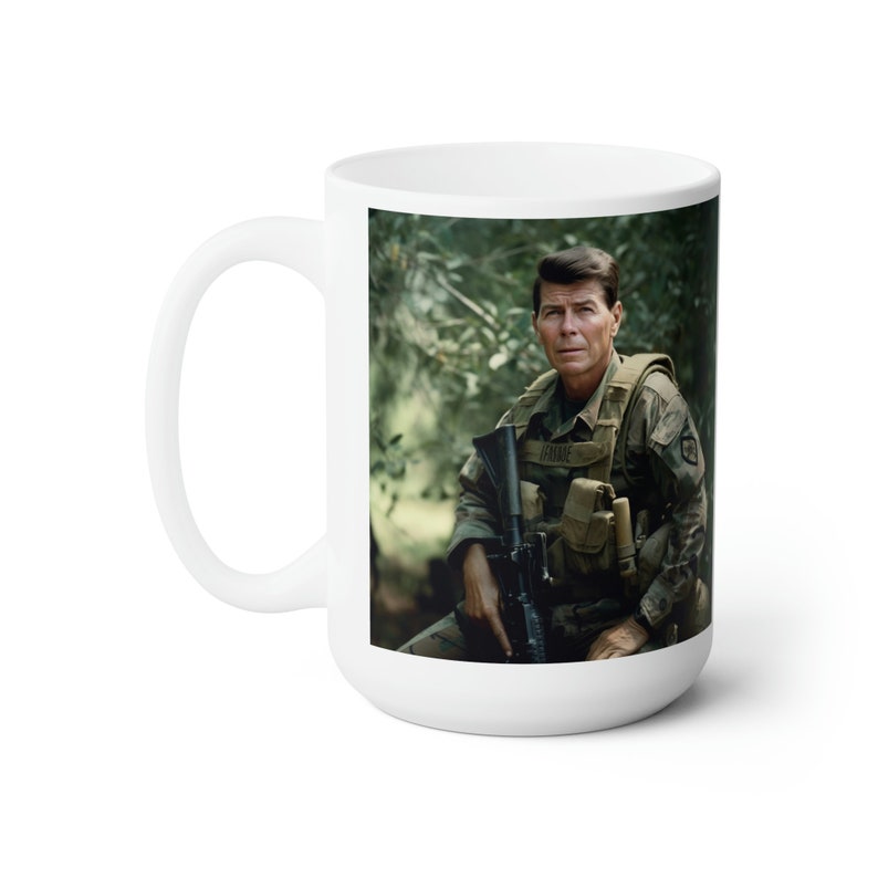 Ronald Reagan Digital Print Modern War, President, Patriotic, USA ...