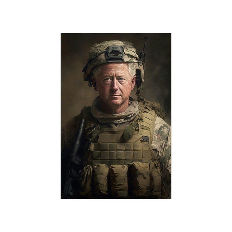 Bill Clinton Poster Modern War, President, Patriotic, USA, Leader ...