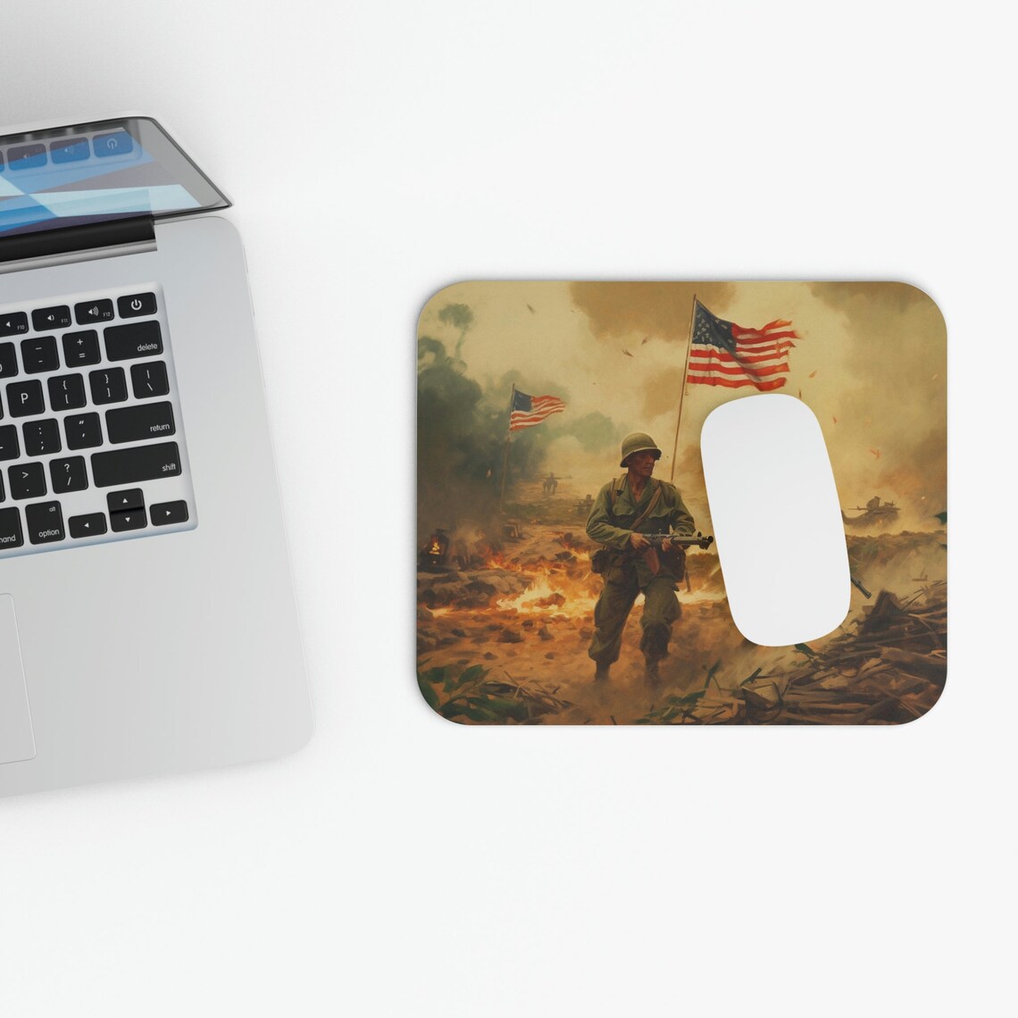 Vietnam War Battlefield Design Mouse Pad, 9"x8" Rectangular, Epic ...