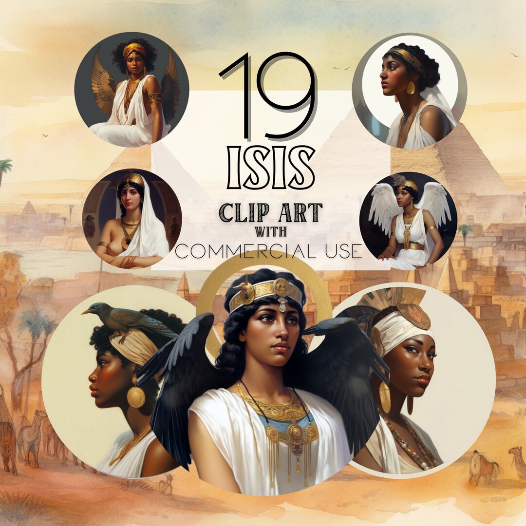 Isis Clip Art - Ancient Egyptian Clip Art Pack - PNG - Goddess Clip Art ...
