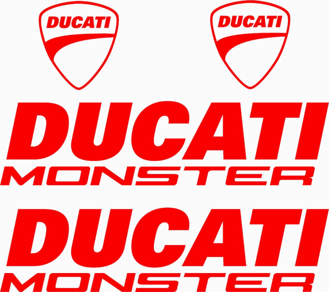 Ducati Monster Decal Sticker Set for Bike Fuel Tank Helmet - Etsy
