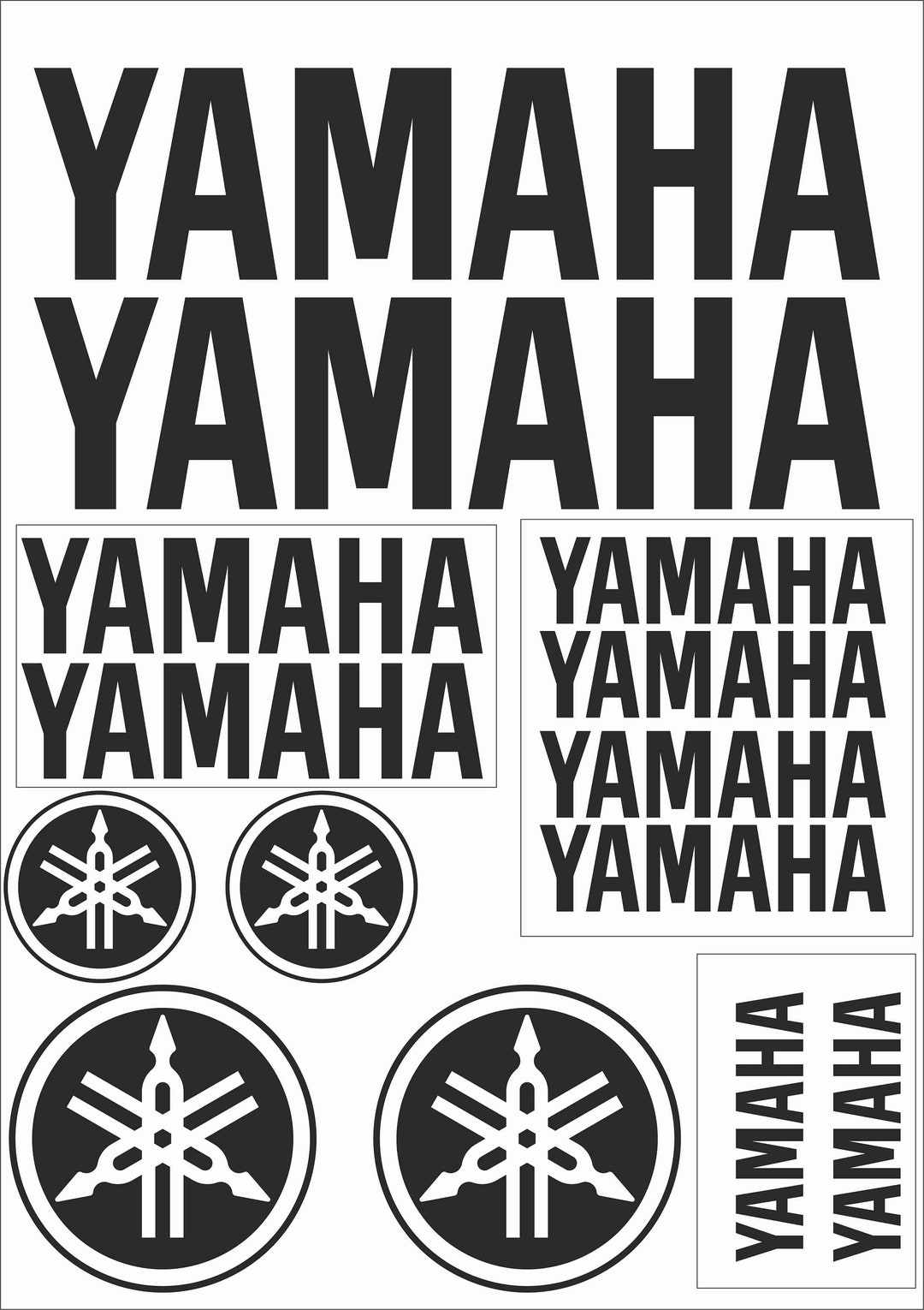 Yamaha Decals Stickers Set Kit for Motorcycle Outboard Bike - Etsy