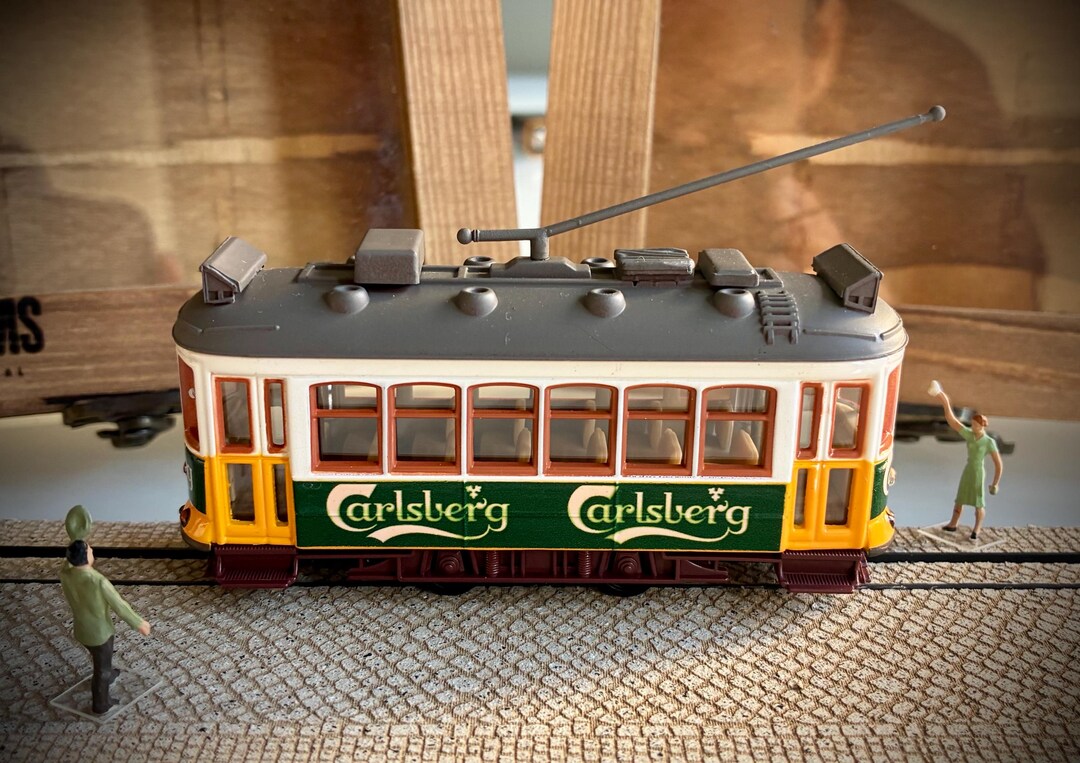 Lisbon Motorized Tram Hoe With Carlsberg Beer Advertising, Light and ...