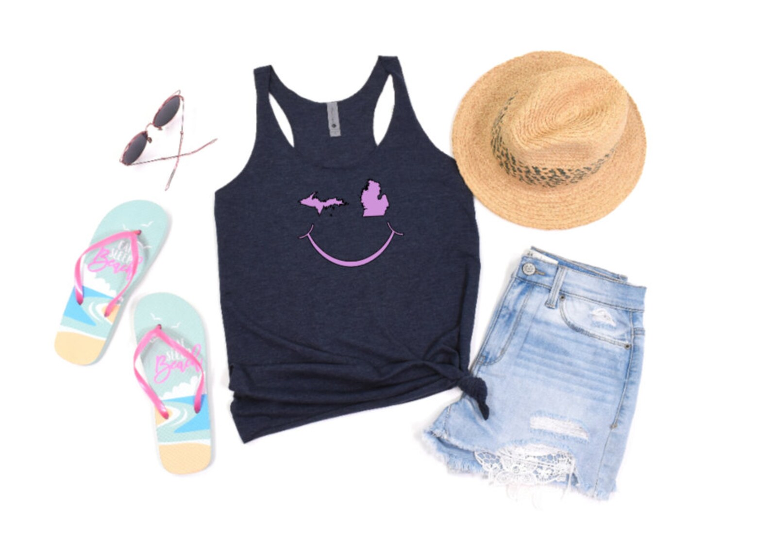 Michigan Smiley Face SVG | Winking Face | Pure MI | Michigan Love ...