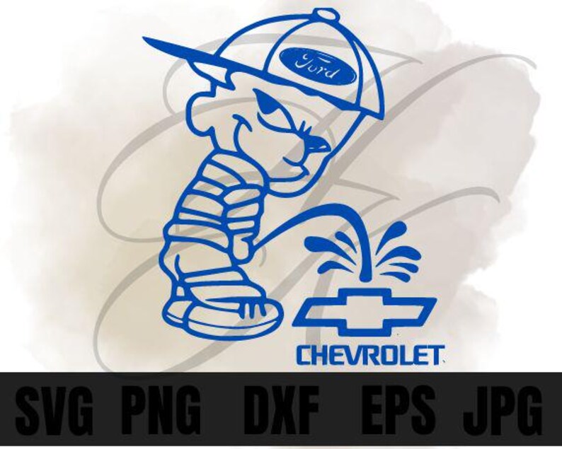 Calvin Peeing | Cut File | Ford VS Chevy | Cricut | Shirts | Hats ...