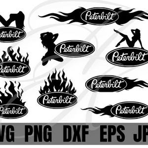 Peterbilt Logos | Flames | Pin up Girls | SVG | Cut File | Cricut ...