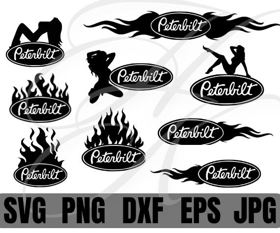 Peterbilt Logos | Flames | Pin up Girls | SVG | Cut File | Cricut ...
