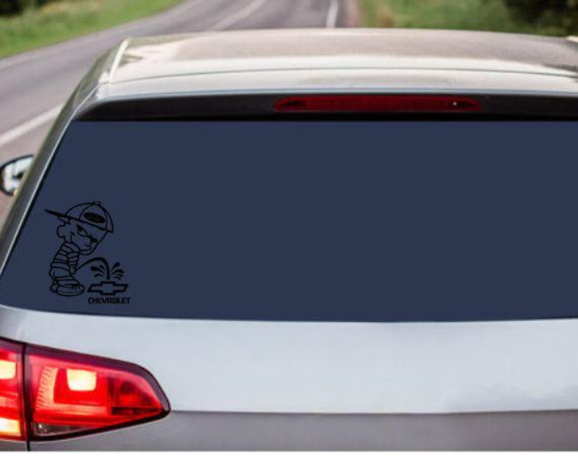 Calvin Peeing on Chevy Logo | Ford VS Chevy Cut File (SVG) - Etsy
