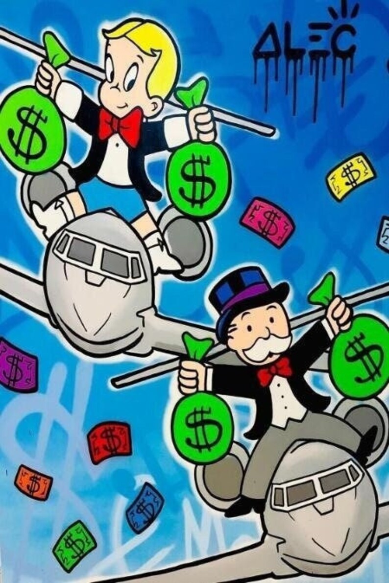 Alec Monopoly Richi Money Graffiti Canvas Modern Art Print - Etsy.de