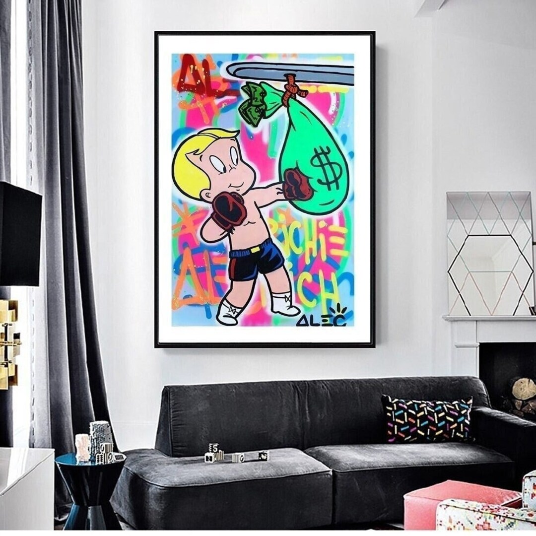 Alec Monopoly Richi Money Graffiti Canvas Modern Art Print - Etsy.de