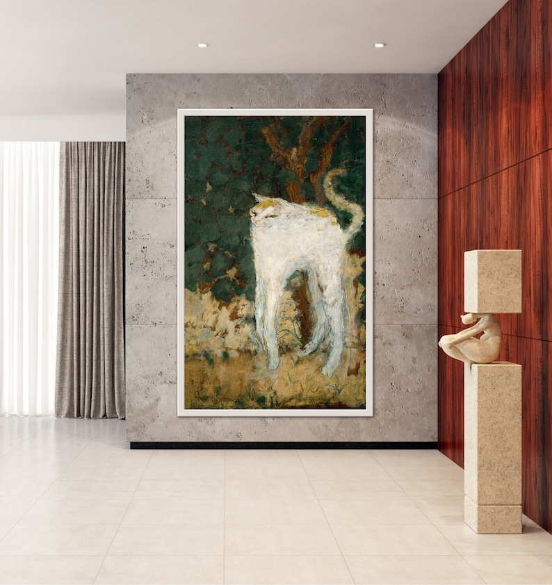 Le Chat Blanc by Pierre Bonnard Canvas Art Print White Cat - Etsy