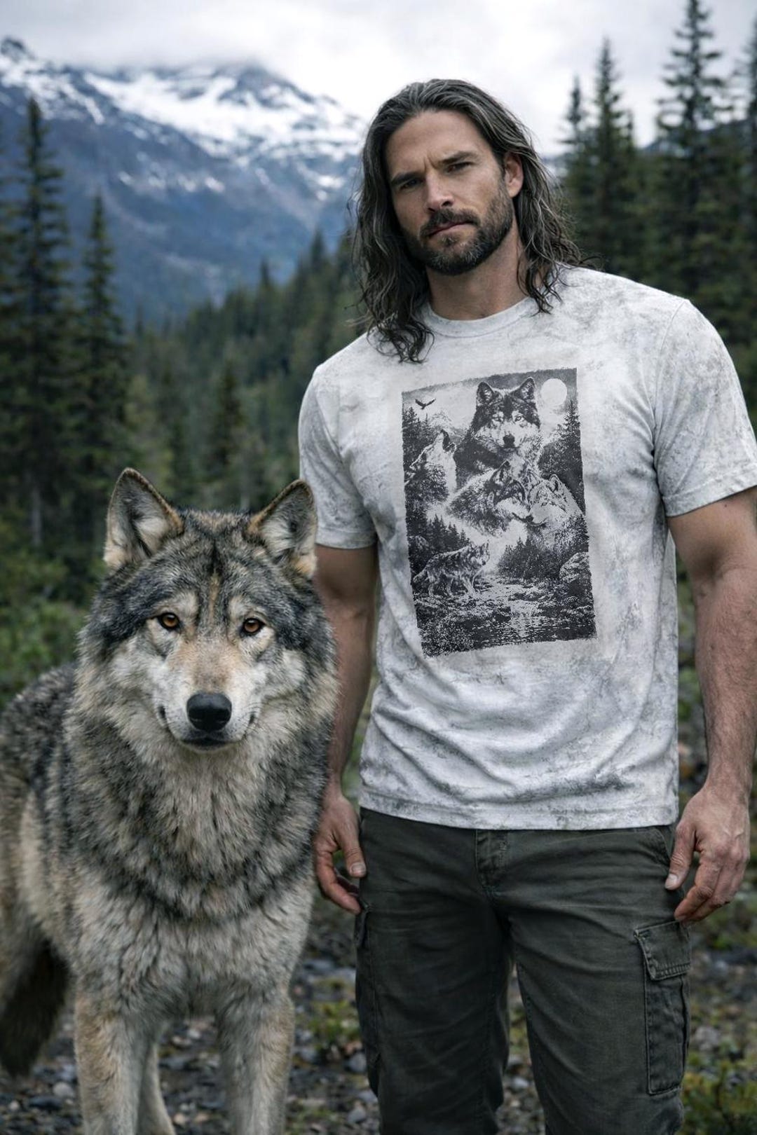 Wolf Spirit Tie Dye T-shirt | Wolf Graphic, Psychedelic Swirl - Etsy