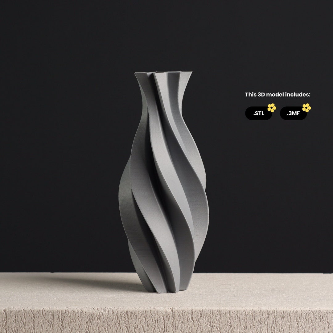 Spiral Vase STL File, 3D Print Model for Vase Mode 3D Printing - Etsy