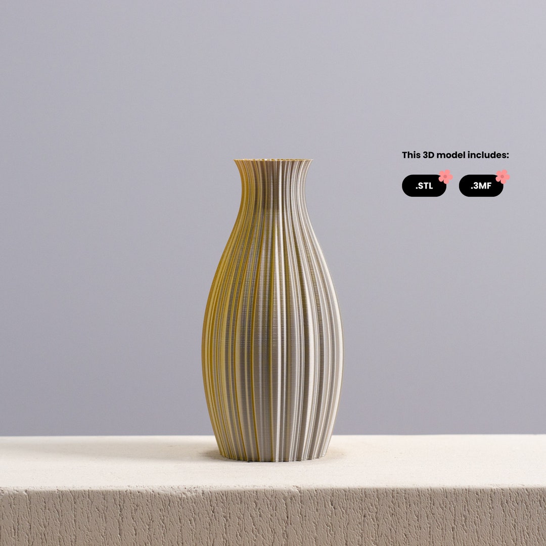 Modern Decoration Vase STL File, 3D Print Model for Vase Mode 3D ...