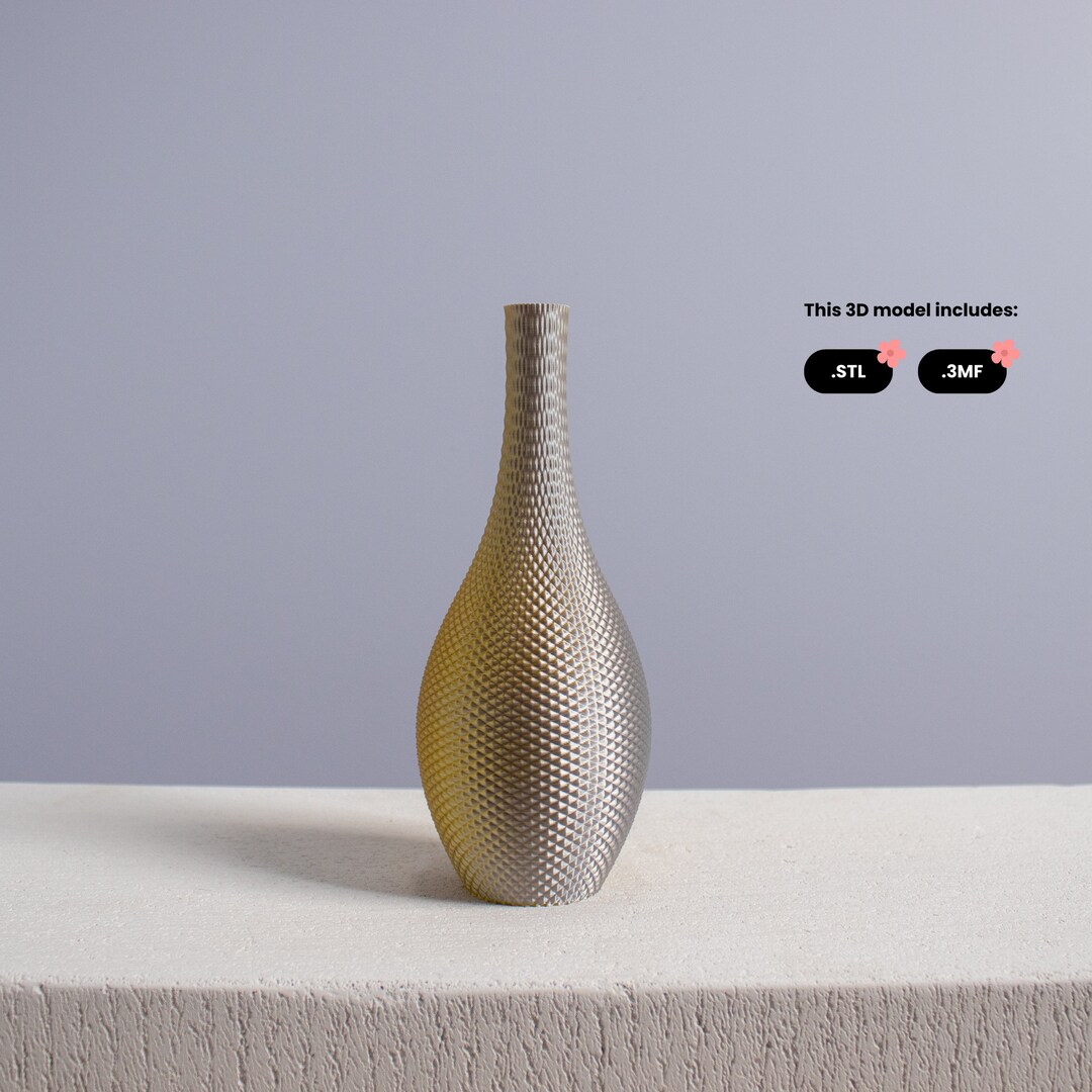 Table Flower Vase STL File, 3D Printer Model for Vase Mode 3D Printing ...