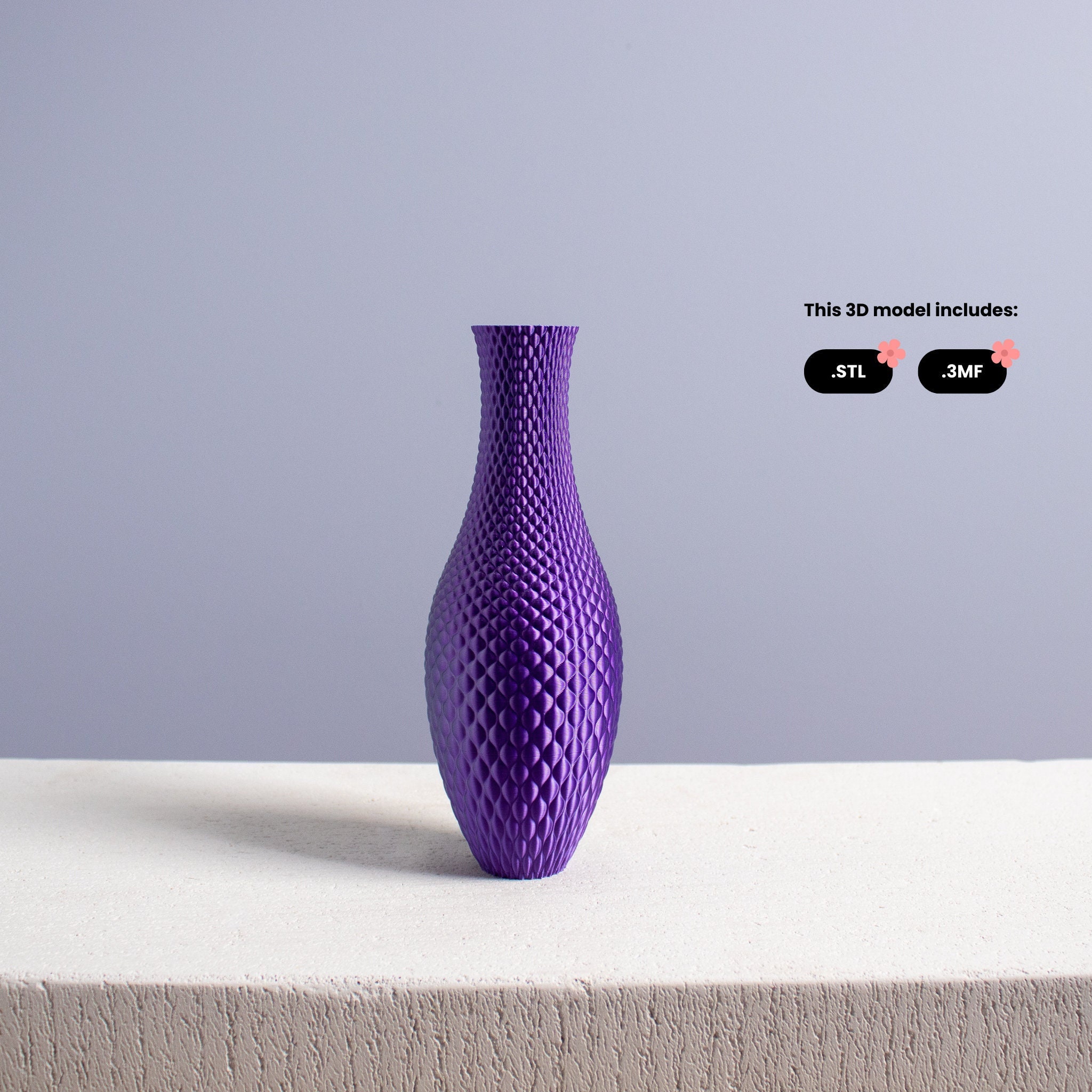 Bubble Flower Vase STL File, 3D Printer Model for Vase Mode 3D Printing ...