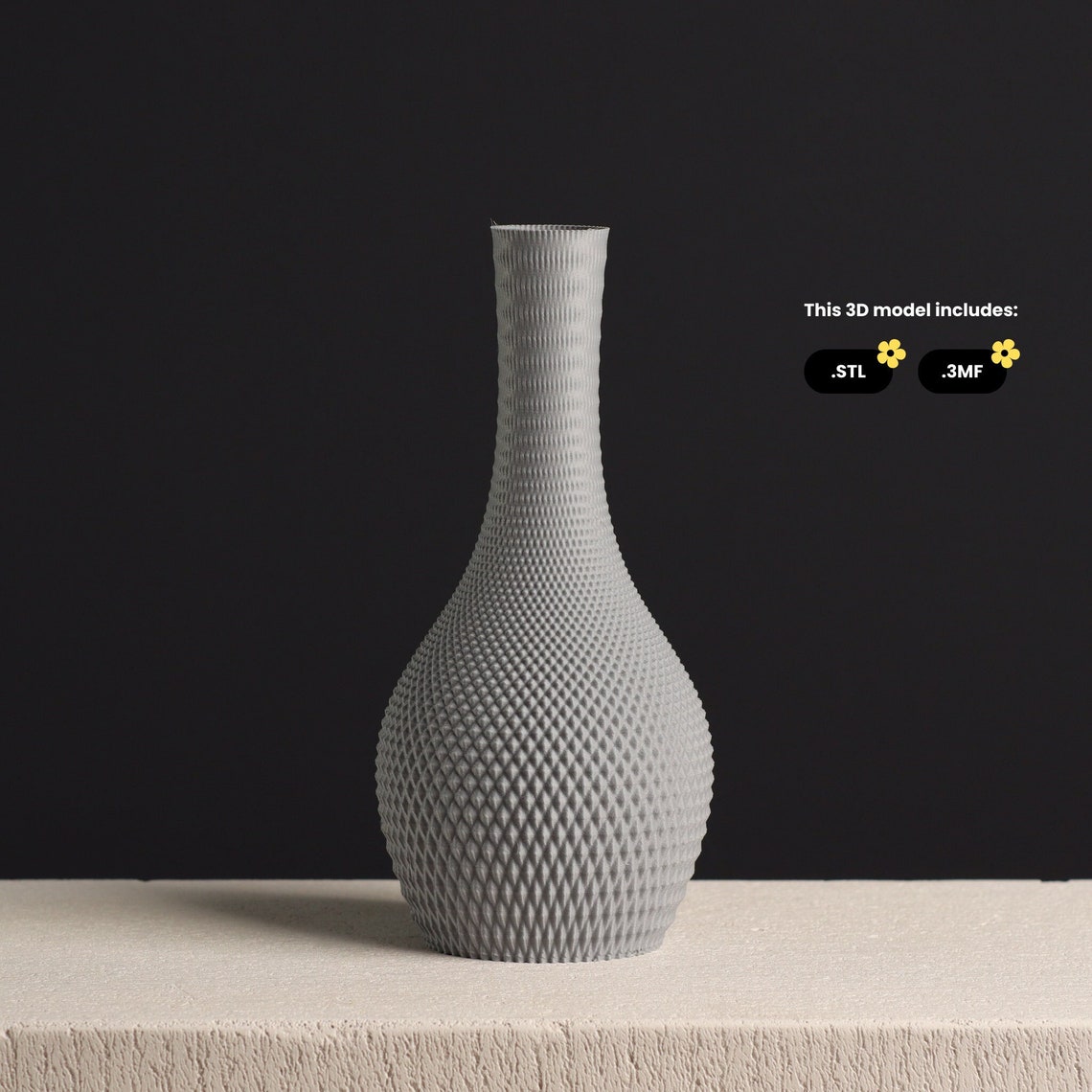 Geometric Spike Vase STL File, 3D Model for Vase Mode 3D Printing - Etsy