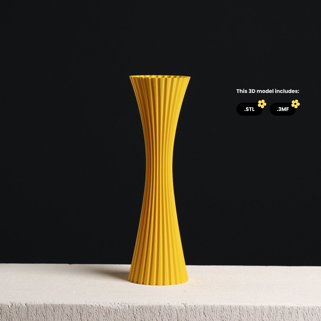 Striped Floor Vase STL File, 3D Model for Vase Mode 3D Printing - Etsy