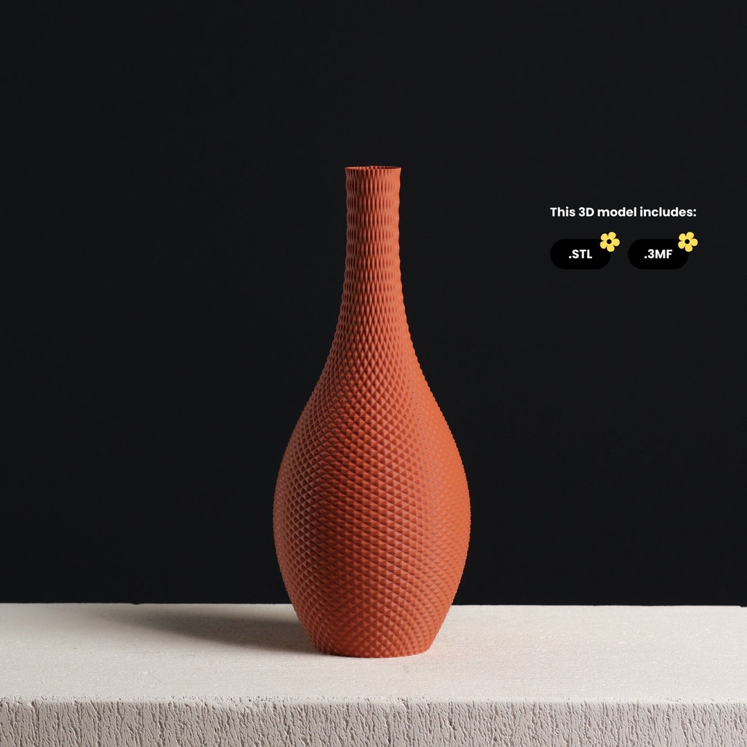 Table Flower Vase STL File, 3D Printer Model for Vase Mode 3D Printing ...