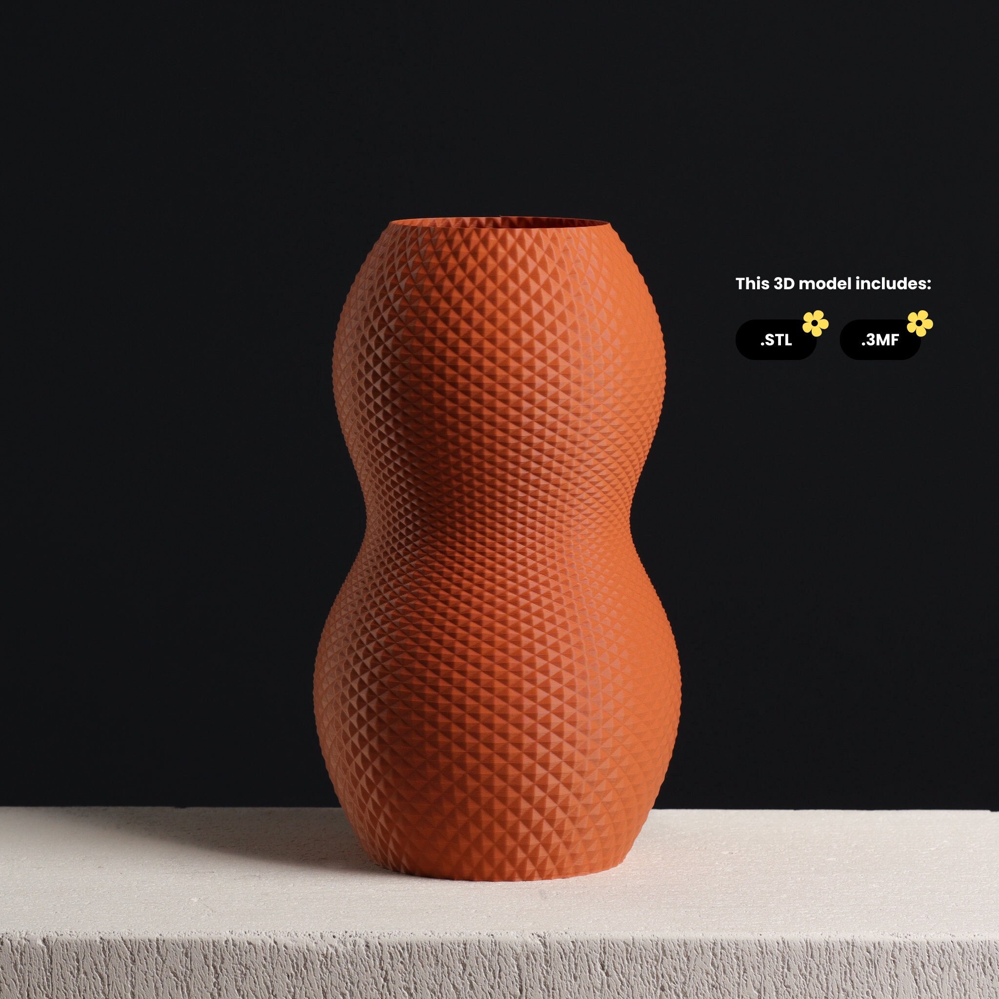 Double Sphere Vase STL File, 3D Print Model for Vase Mode 3D Printing ...