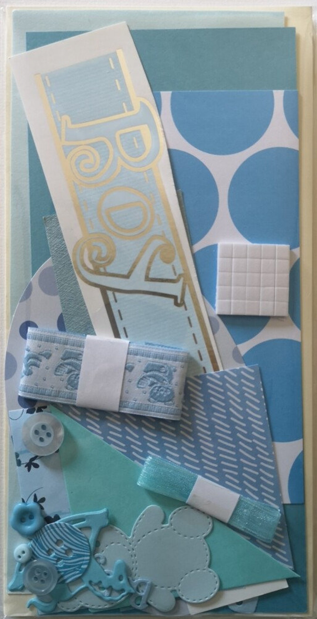 DL Blue Baby Boy Card Making Kit - Etsy