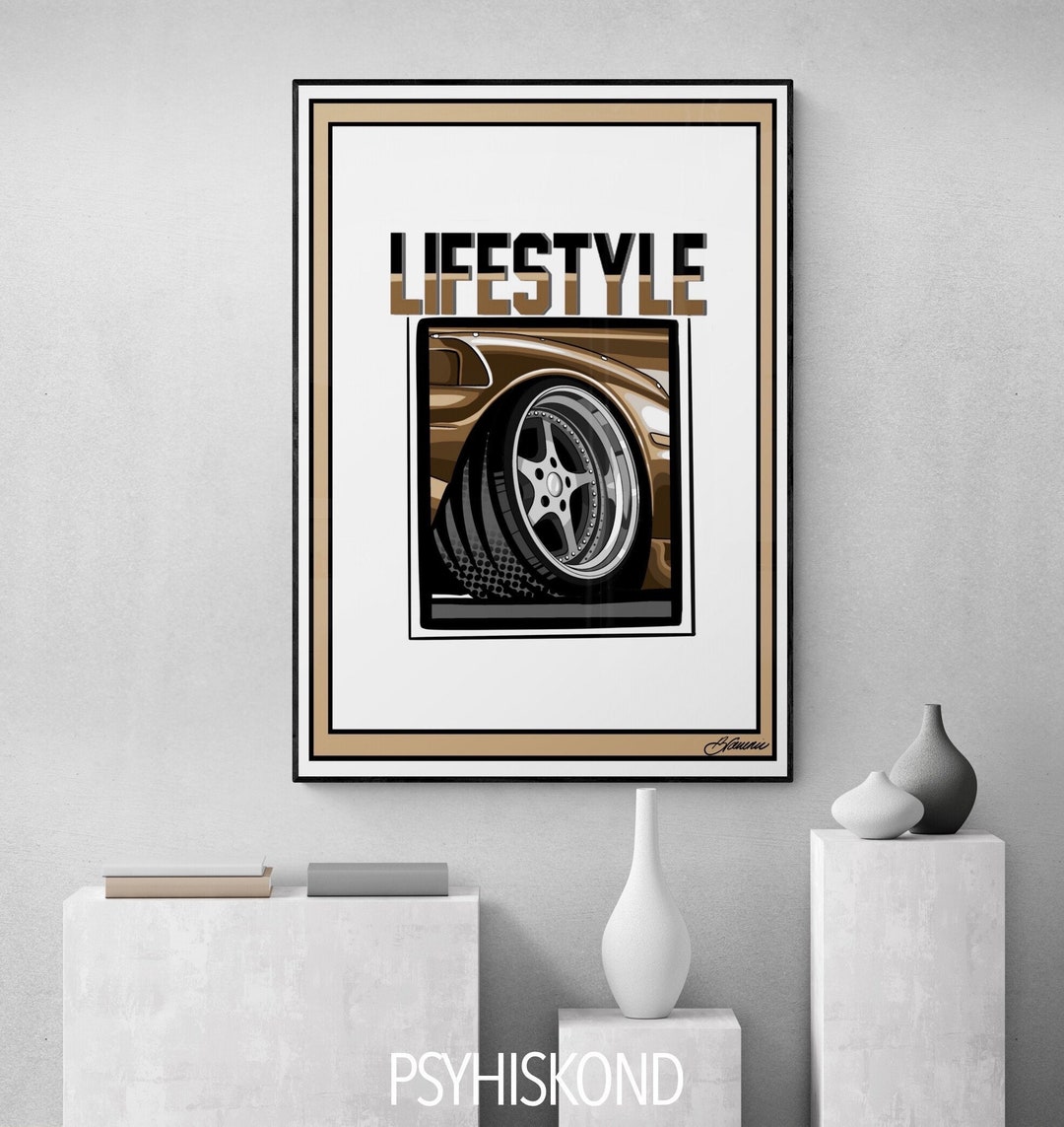BMW E46 Wheel Digital Drawing Art Desing for Boys Men Room, Gift Idea ...