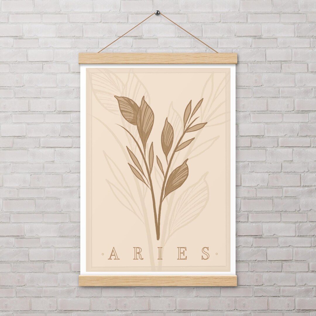 Aries Poster With Beige Hangers for Wall Decor Interior Design - Etsy